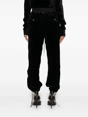 Rick Owens Drop-crotch Velour Track Pants