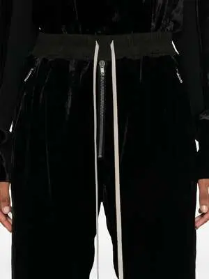 Rick Owens Drop-crotch Velour Track Pants