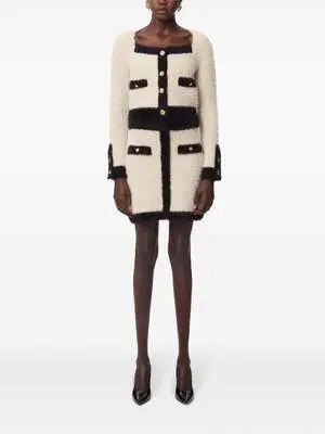 Nina Ricci Square Neck Tweed Cardigan