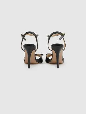 CAMILLA ELPHICK Leather Open-toe Heels