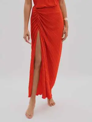 Good American Plisse Beach Cover-up Sarong