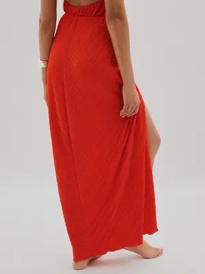 Good American Plisse Beach Cover-up Sarong