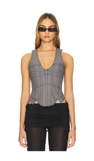 Grey Corset Tops