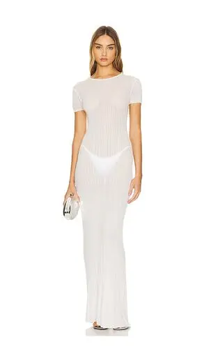 LOVERS AND FRIENDS Aprile Sheer Maxi Dress - White