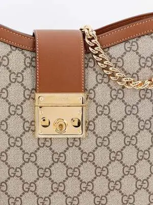 Gucci Gg Supreme Padlock Shoulder Bag
