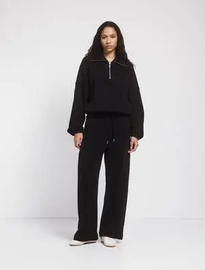 NINETY PERCENT Straight Leg Sweatpant In Organic Cotton - Black