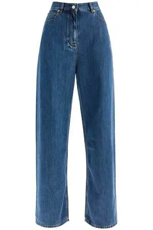 Valentino Garavani VALENTINO GARAVANI Baggy Cotton And Lyocell Jeans - Blue