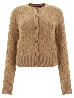 Ralph Lauren "pony" Woven Cardigan - Beige