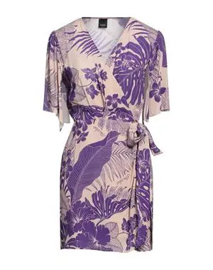 Pinko Mini Viscose Wrap Dress - Purple