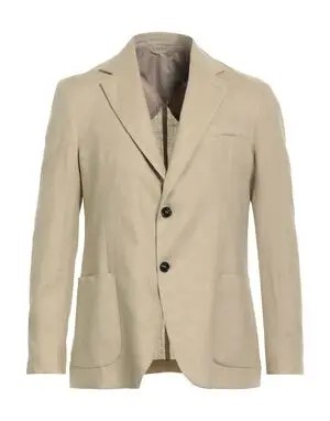LIU •JO MAN Single-breasted Linen Blazer - Beige