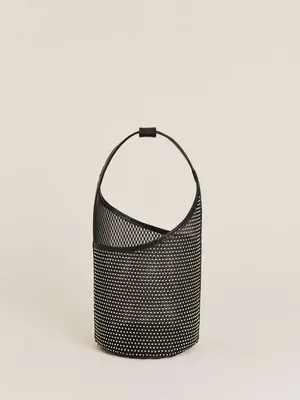 REFORMATION Small Sparkle Mesh Silvana Bucket Bag
