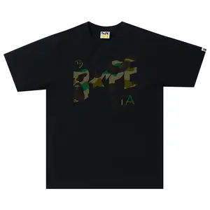 A BATHING APE Abc Camo Sta Logo Tee /green - Black