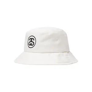 StÜssy Ss Link Deep Bucket Hat - White