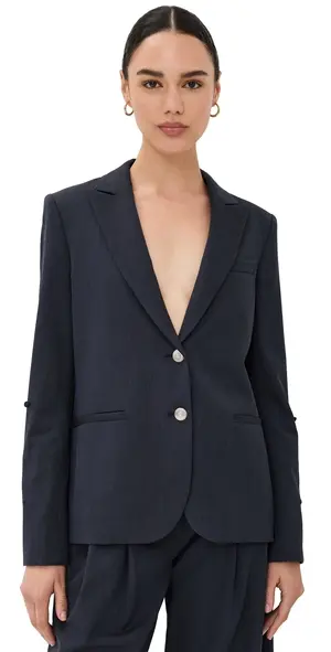 TWP Boyfriend Blazer With Crest Hardware