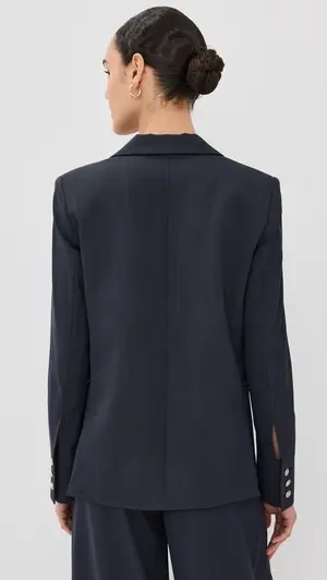 TWP Boyfriend Blazer With Crest Hardware