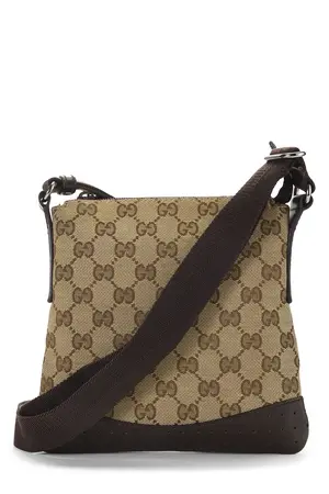 Gucci Original Gg Canvas Perforated Messenger Bag