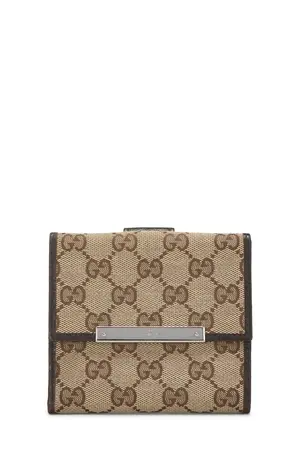 Gucci Original Gg Canvas French Wallet - Brown