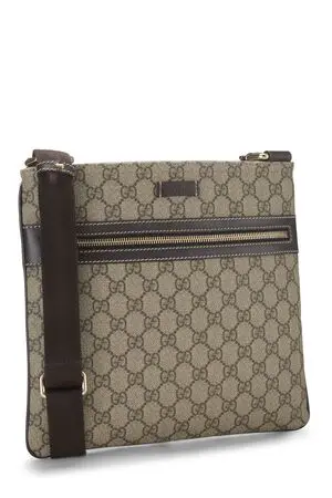 Gucci Original Gg Supreme Canvas Zip Messenger Bag
