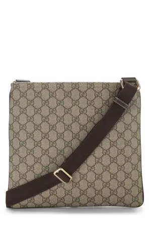 Gucci Original Gg Supreme Canvas Zip Messenger Bag