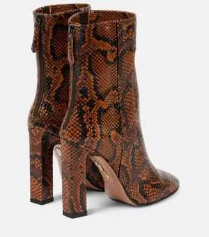 AQUAZZURA Joplin 105 Printed Leather Bootie