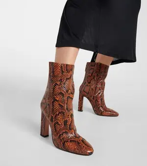 AQUAZZURA Joplin 105 Printed Leather Bootie