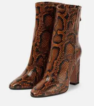 AQUAZZURA Joplin 105 Printed Leather Bootie