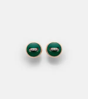 Pomellato Pom Pom Dot Earrings With Malachite And Diamonds - Metallic