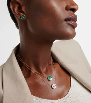 Pomellato Pom Pom Dot Earrings With Malachite And Diamonds - Metallic