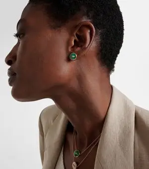 Pomellato Pom Pom Dot Earrings With Malachite And Diamonds - Metallic