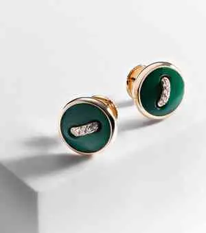 Pomellato Pom Pom Dot Earrings With Malachite And Diamonds - Metallic