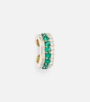 ANITA KO Lola 18kt Ear Cuff With Emeralds And Diamonds - Gold