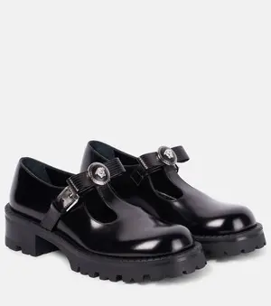 Versace Ribbon Leather Flats