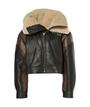 JEAN PAUL GAULTIER Petit Grand Cropped Leather Jacket