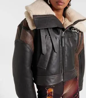 JEAN PAUL GAULTIER Petit Grand Cropped Leather Jacket