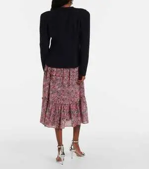 MARANT ETOILE Nelly Wool-blend Jacket - Blue