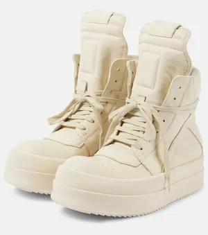 Rick Owens Bumper Leather High-top Sneakers