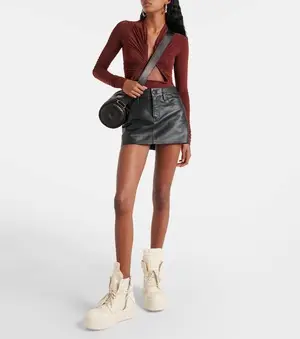 Rick Owens Bumper Leather High-top Sneakers