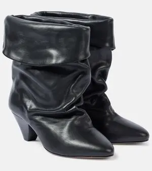 Isabel Marant Étoile Ryska Leather Ankle Boots