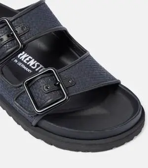 BIRKENSTOCK Arizona Luxe Raffia Sandals - Black