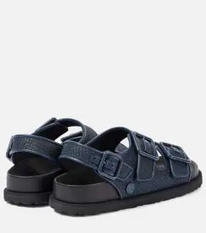 BIRKENSTOCK Milano Luxe Raffia Sandals - Blue