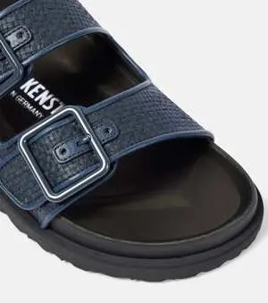 BIRKENSTOCK Milano Luxe Raffia Sandals - Blue
