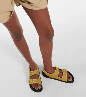 BIRKENSTOCK Milano Luxe Raffia Sandals - Green