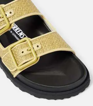 BIRKENSTOCK Milano Luxe Raffia Sandals - Green