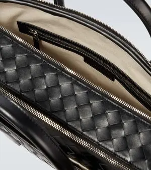 Bottega Veneta Getaway Large Leather Briefcase - Black
