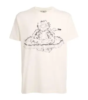 Vivienne Westwood Safety Pin Print T-Shirt In White - 29% Off