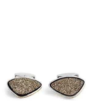 Tateossian Sterling And Drusy Cufflinks - Silver