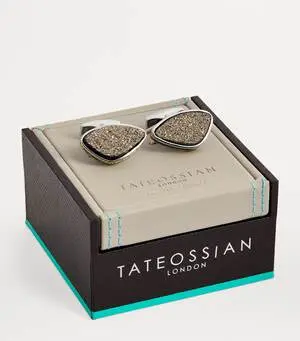 Tateossian Sterling And Drusy Cufflinks