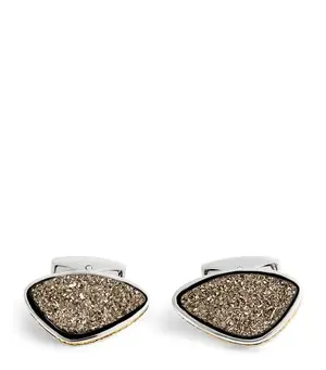 Tateossian Sterling And Drusy Cufflinks - Silver