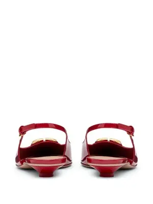 Valentino Garavani 20mm Vlogo The Bold Edition Ballet Flats - Red