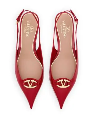 Valentino Garavani 20mm Vlogo The Bold Edition Ballet Flats - Red